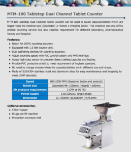 Tabletop Tablet / Capsule Counting Machines | Glopak Snapdeal
